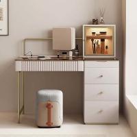 China Modern Furniture Wood Vanity Dressing Table Makeup Mirror With Drawers for sale