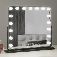 China Makeup Countertop Vanity Mirror 5x Lighted 360 Degree Rotated for sale