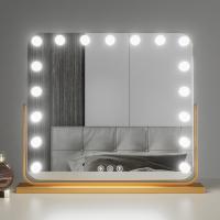 China Makeup Countertop Vanity Mirror 5x Lighted 360 Degree Rotated for sale