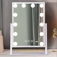 China Touch Sensor 8x Lighted Magnifying Makeup Mirror 360 Degree Rotation for sale