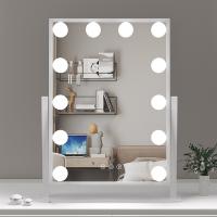China Touch Sensor 8x Lighted Magnifying Makeup Mirror 360 Degree Rotation for sale