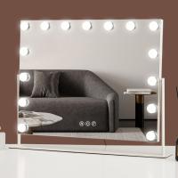 China Illuminated Lighted Small Hollywood Mirror 12x Magnifying for sale