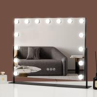 China Illuminated Lighted Small Hollywood Mirror 12x Magnifying for sale