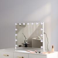China Square Illuminated Vanity Mirrors Rechargeable Makeup Mirror for sale