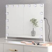 China Square Illuminated Vanity Mirrors Rechargeable Makeup Mirror for sale