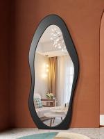 China Floor Standing Large Arch Lighted Full Body Length Mirror with LED Lights in Silver for sale