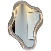China Lighted Acrylic Wall Mounted Magnifying Mirror For Bathroom Vanity for sale
