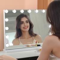 China LED Light Hollywood Mirror Countertop Makeup Vanity ODM for sale