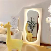 China Asymmetrical Backlit Tall Lighted Mirror Floor Length Custom for sale