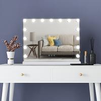 China Compact Led Hollywood 10x Vanity Mirror Plexiglass Material for sale