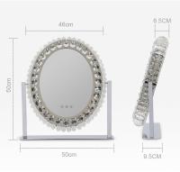 China LED Light Up Makeup Mirror Crystal Vanity Mirror Hollywood Style for sale
