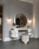 China Mirrored Makeup Vanity Desk Dressing Table Chair Set ODM for sale