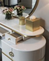 China Mirrored Makeup Vanity Desk Dressing Table Chair Set ODM for sale