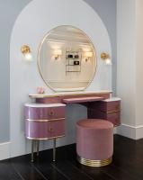 China Mirrored Makeup Vanity Desk Dressing Table Chair Set ODM for sale