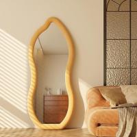 China Standing Wavy Oversized Arched Floor Mirror 71x32 Dressing Room for sale