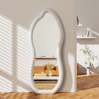 China Standing Wavy Oversized Arched Floor Mirror 71x32 Dressing Room for sale