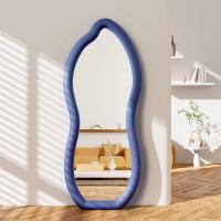 China Standing Wavy Oversized Arched Floor Mirror 71x32 Dressing Room for sale