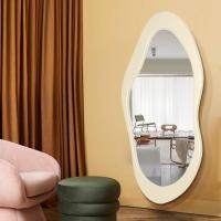 China 60x160cm Wooden Frame Freestanding Floor Mirror Black White for sale