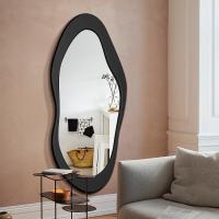 China 60x160cm Wooden Frame Freestanding Floor Mirror Black White for sale