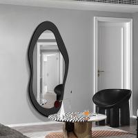 China 60x160cm Wooden Frame Freestanding Floor Mirror Black White for sale