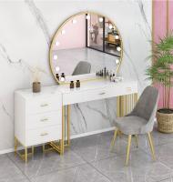 China Nordic Standing Hollywood Mirror And Desk Dressing Table With Drawers for sale