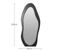 China 60x160cm Wooden Frame Freestanding Floor Mirror Black White for sale