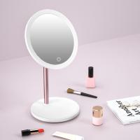 China Led Lighted Cosmetic 10x Magnifying Mirror For Makeup Vanity for sale