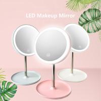 China Led Lighted Cosmetic 10x Magnifying Mirror For Makeup Vanity for sale