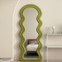 China Vertical Large Wavy Floor Length Mirror Full Length 70 Inch for sale
