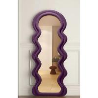 China Vertical Large Wavy Floor Length Mirror Full Length 70 Inch for sale