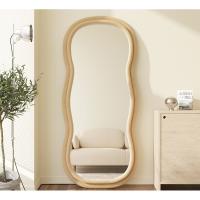 China Vertical Large Wavy Floor Length Mirror Full Length 70 Inch for sale