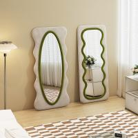China Living Room Oversized Floor Mirror Freestanding Full Length Mirror Large Wood Frame for sale
