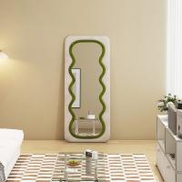 China Living Room Oversized Floor Mirror Freestanding Full Length Mirror Large Wood Frame for sale