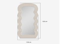 China White Wavy Full Length Mirror 71x32 Arched Mirror For Bedroom And Living Room for sale