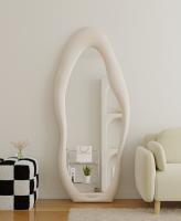 China Decorative Body Curved Full Length Mirror Oversized Arched Floor Mirror for sale