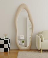 China Decorative Body Curved Full Length Mirror Oversized Arched Floor Mirror for sale