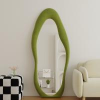 China Decorative Body Curved Full Length Mirror Oversized Arched Floor Mirror for sale