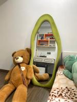 China Decorative Body Curved Full Length Mirror Oversized Arched Floor Mirror for sale