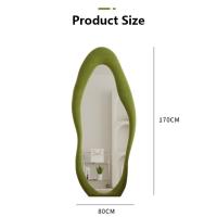 China Decorative Body Curved Full Length Mirror Oversized Arched Floor Mirror for sale