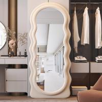 China Velvet MDF Arched Standing Mirror Oversized Full Length Oem for sale