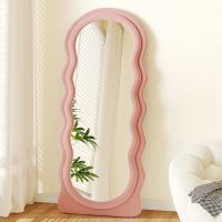 China Velvet MDF Arched Standing Mirror Oversized Full Length Oem for sale