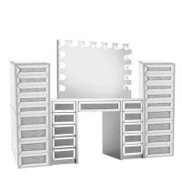 China Bedroom Furniture Custom Makeup Vanity Hollywood Mirror Dressing Table for sale