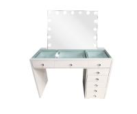 China Bedroom Furniture Custom Makeup Vanity Hollywood Mirror Dressing Table for sale