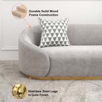 China Customizable Size Modern Design Style Velvet Sofa Set with Sectional Upholstery Cover for sale