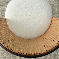 China Armless Dining Rattan Wood Table With Wicker Chairs Custom for sale