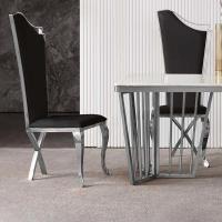 China Customized Onyx Marble Dining Table Marble Stone Steel Frame Office Chair for sale