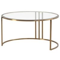 China Round Glass Top Center Tables with Storage Perfect Addition to Living Room Furniture for sale
