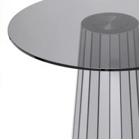 China Modern Mirrored Circle Glass Coffee Table For Contemporary Living Room 64x64 for sale
