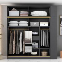 China Modern Wooden Cabinet Sliding Door Bedroom Closet Wardrobe with E1 Manufactured Wood for sale