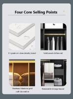 China Modern Wooden Cabinet Sliding Door Bedroom Closet Wardrobe with E1 Manufactured Wood for sale